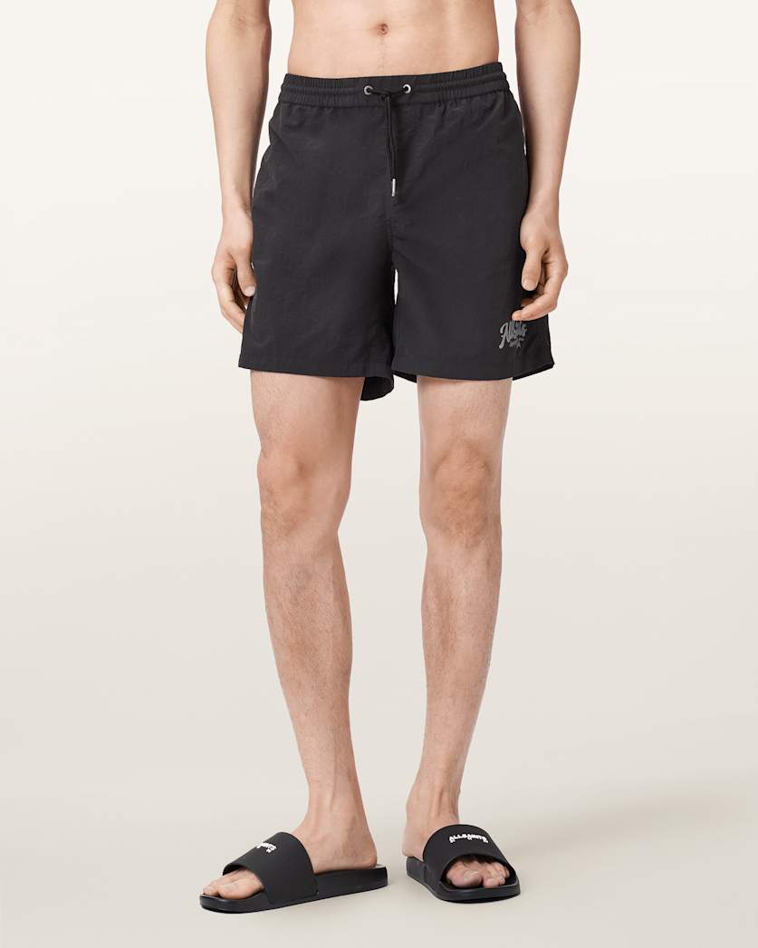 Odyssey Slim Fit Swim Shorts Washed Black | ALLSAINTS